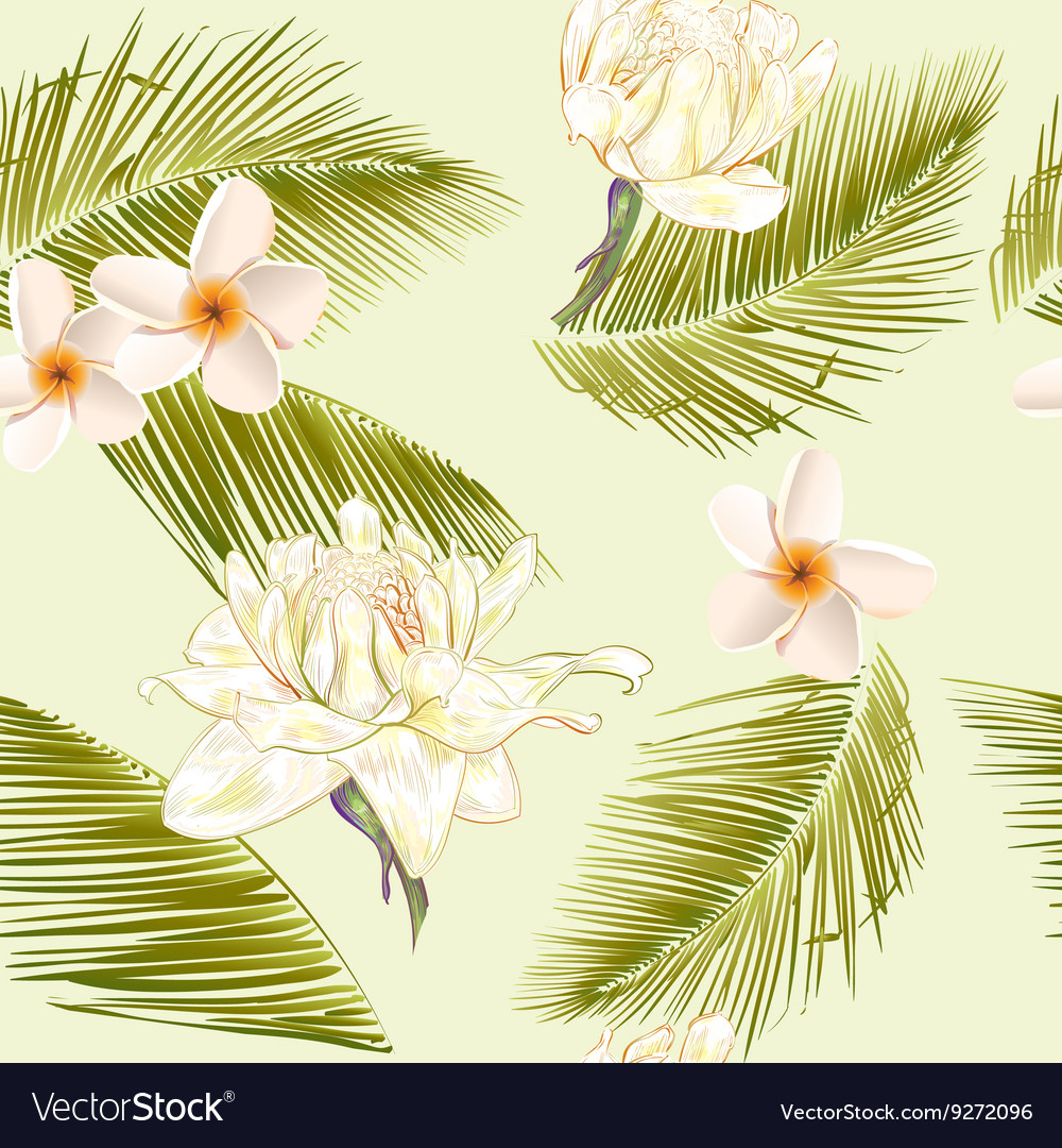 Tropical seamless pattern Royalty Free Vector Image
