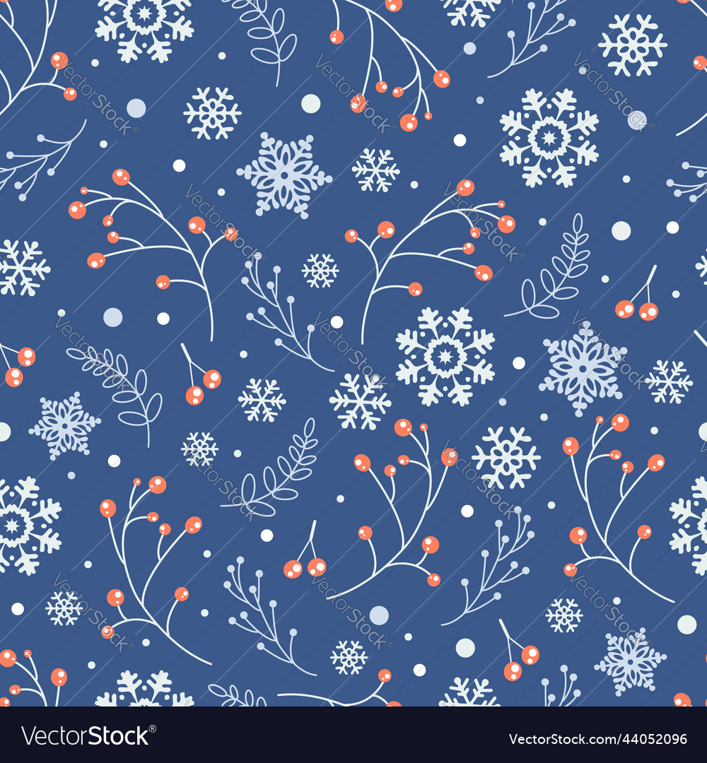 Winter seamless pattern Royalty Free Vector Image