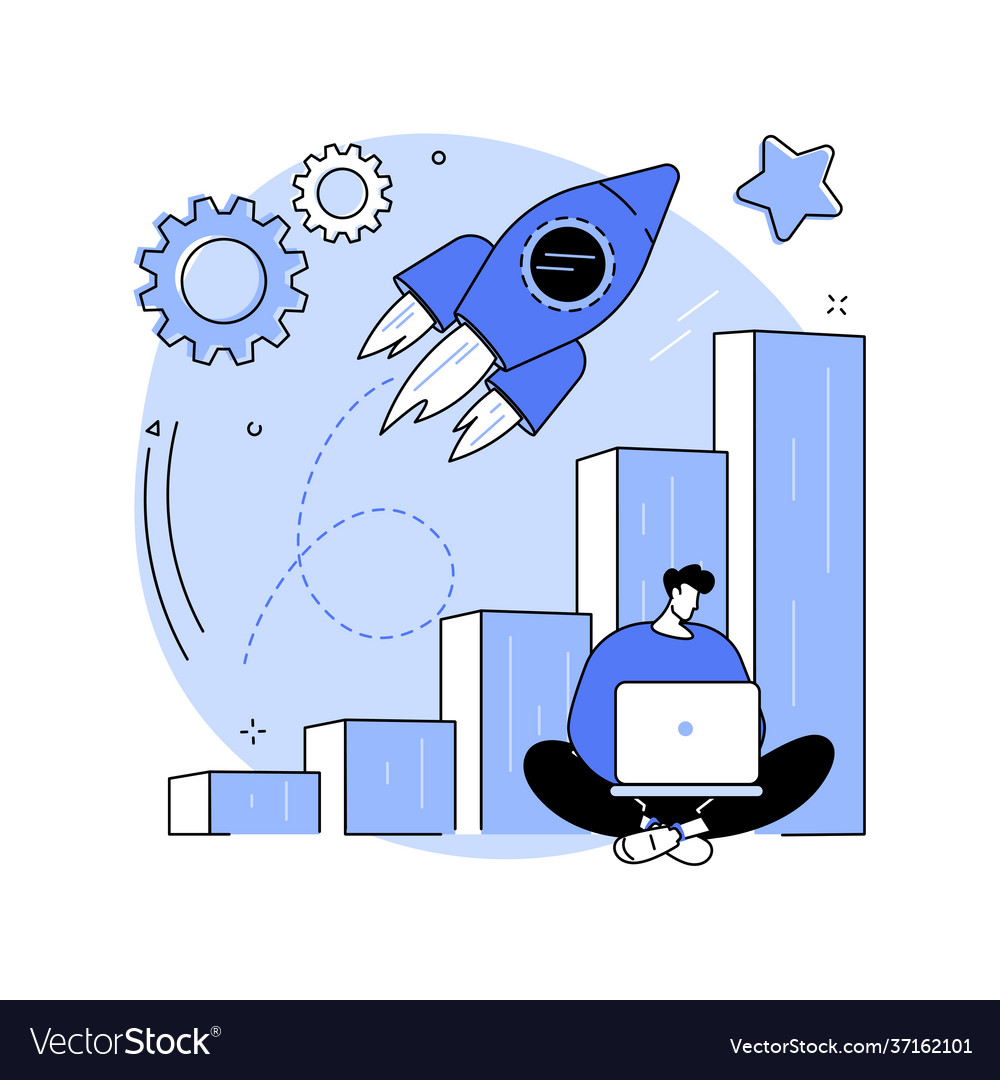 Boost in traffic abstract concept Royalty Free Vector Image