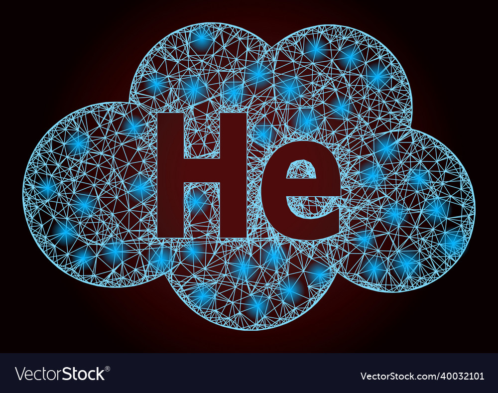 Constellation hatched mesh helium cloud Royalty Free Vector