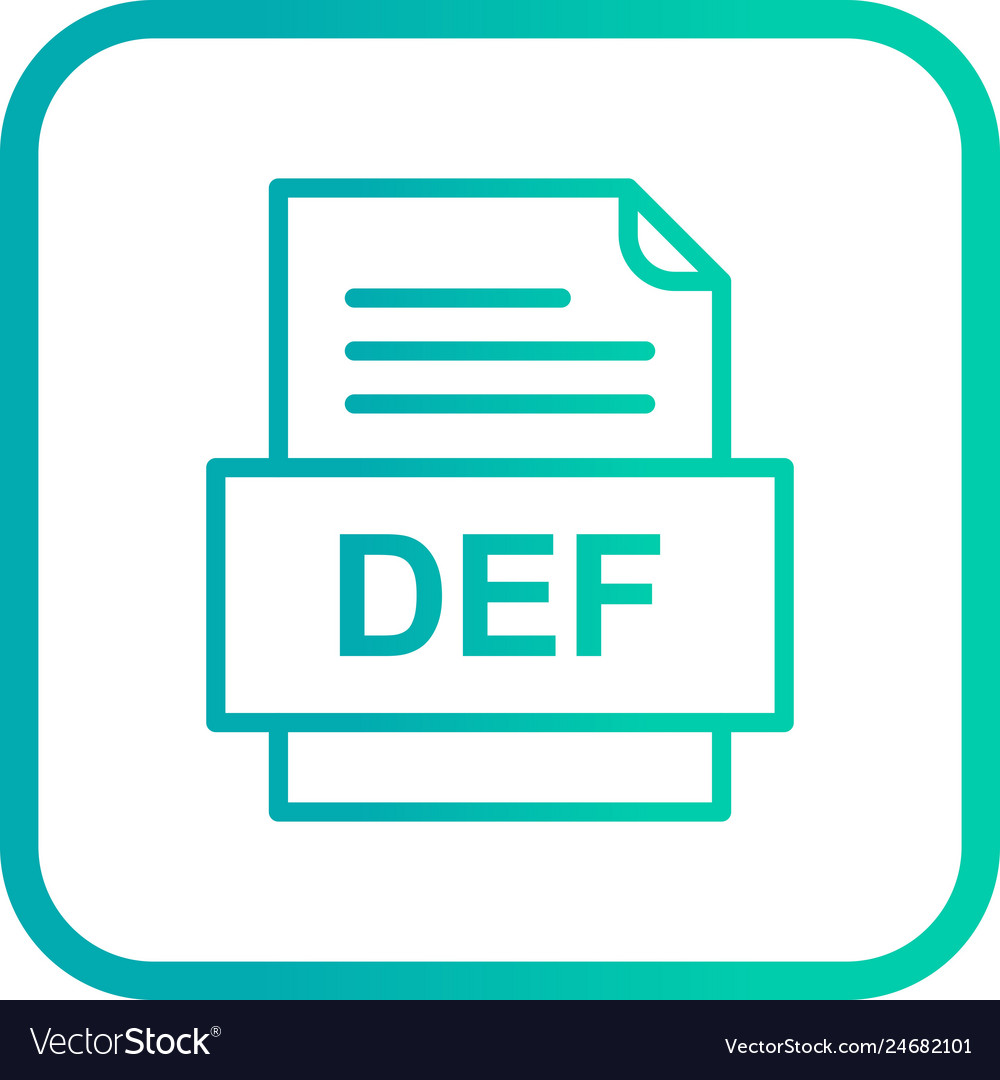 Def File Document Icon Royalty Free Vector Image