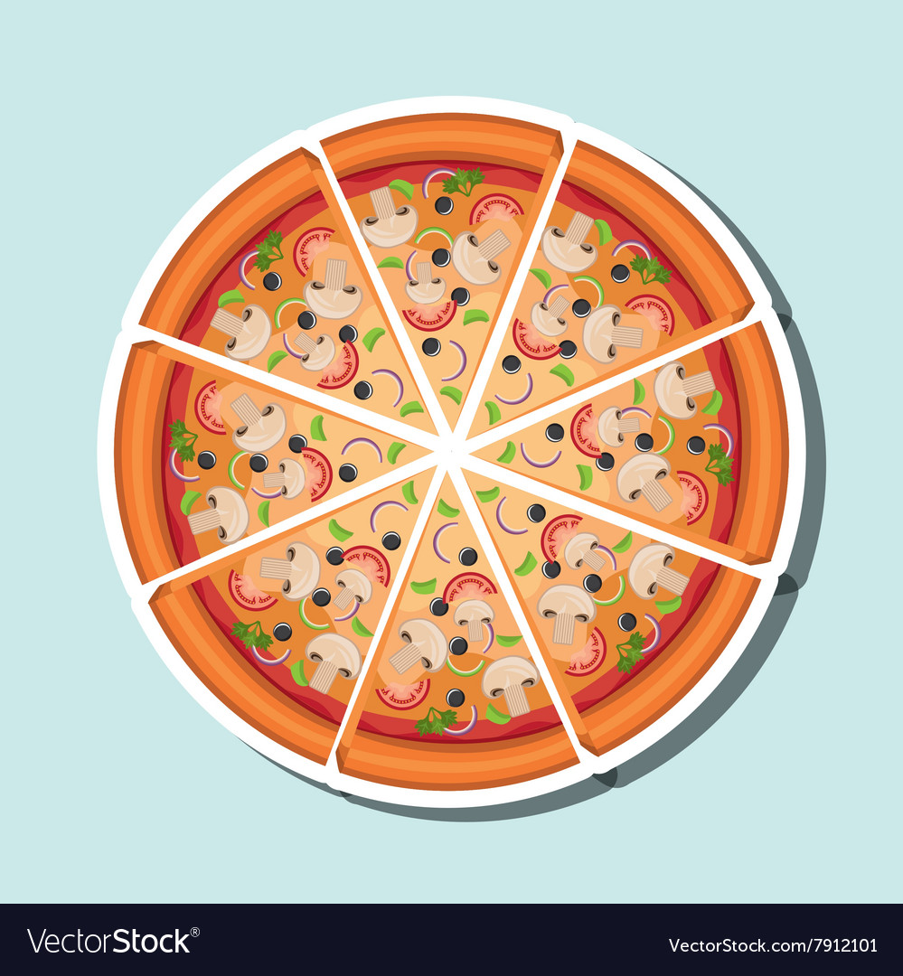 Delicious pizza design Royalty Free Vector Image