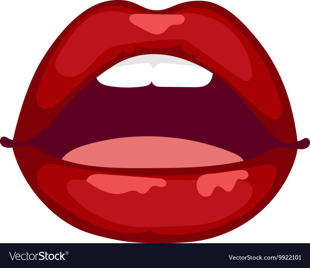 Female lips isolated Royalty Free Vector Image