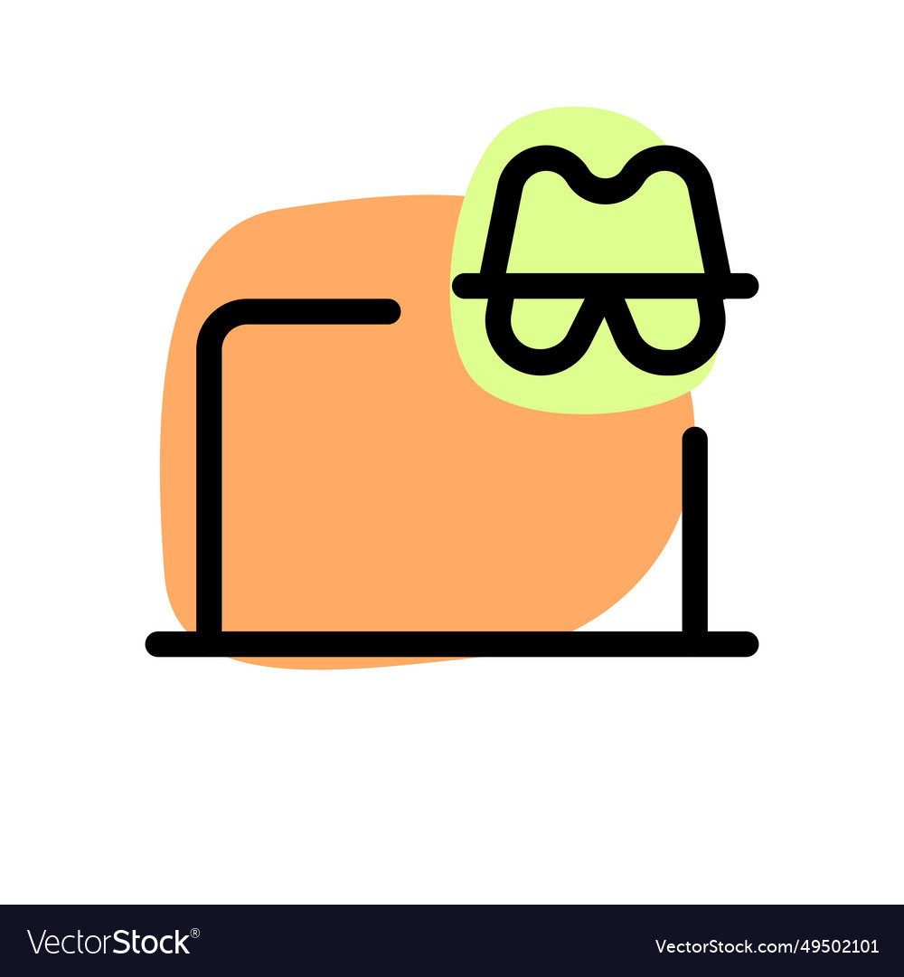 Hacker tapping into laptop for personal data Vector Image