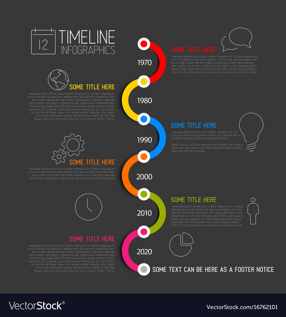 Infographic timeline report template Royalty Free Vector