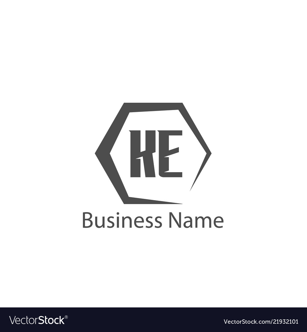 Initial letter ke logo template design Royalty Free Vector
