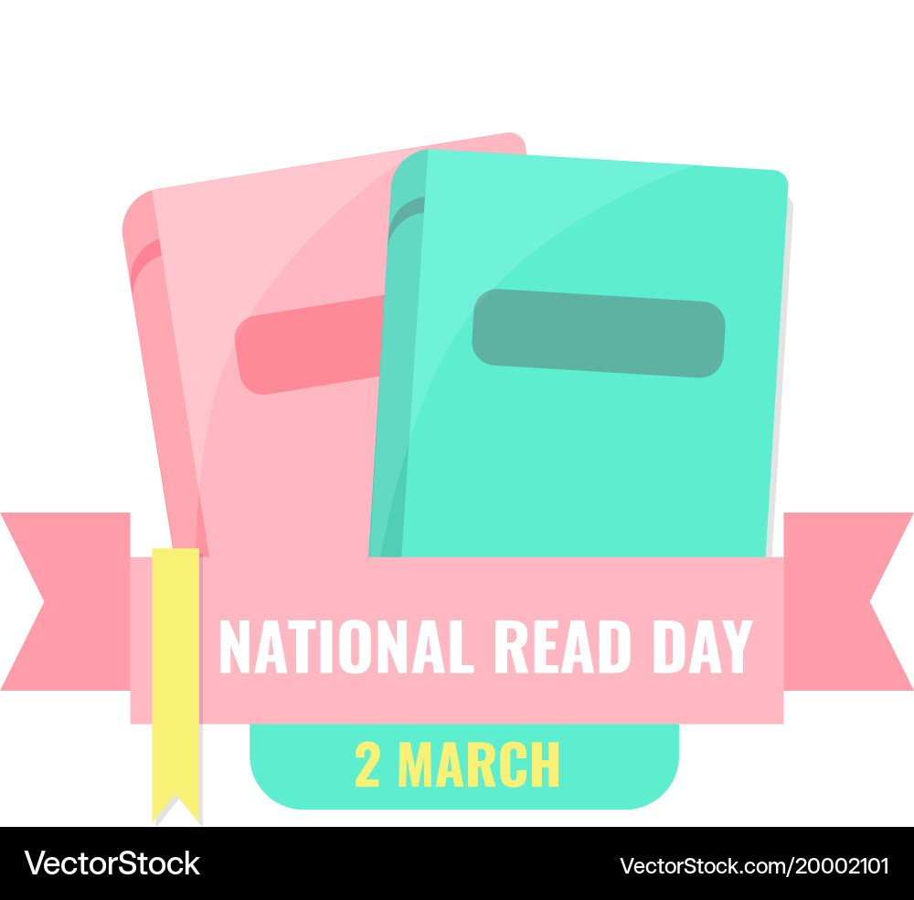 National read day and world book day banner Vector Image