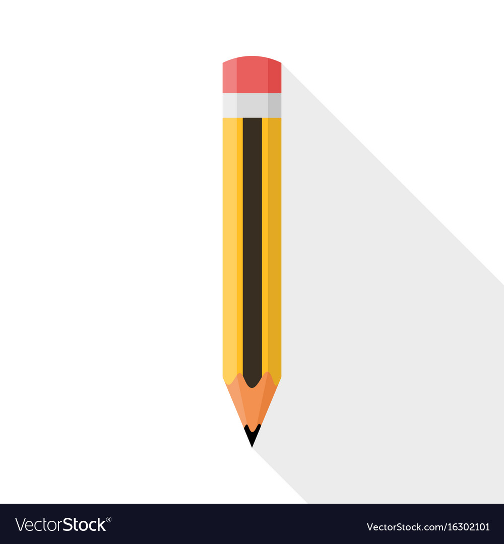 Pencil flat design Royalty Free Vector Image - VectorStock