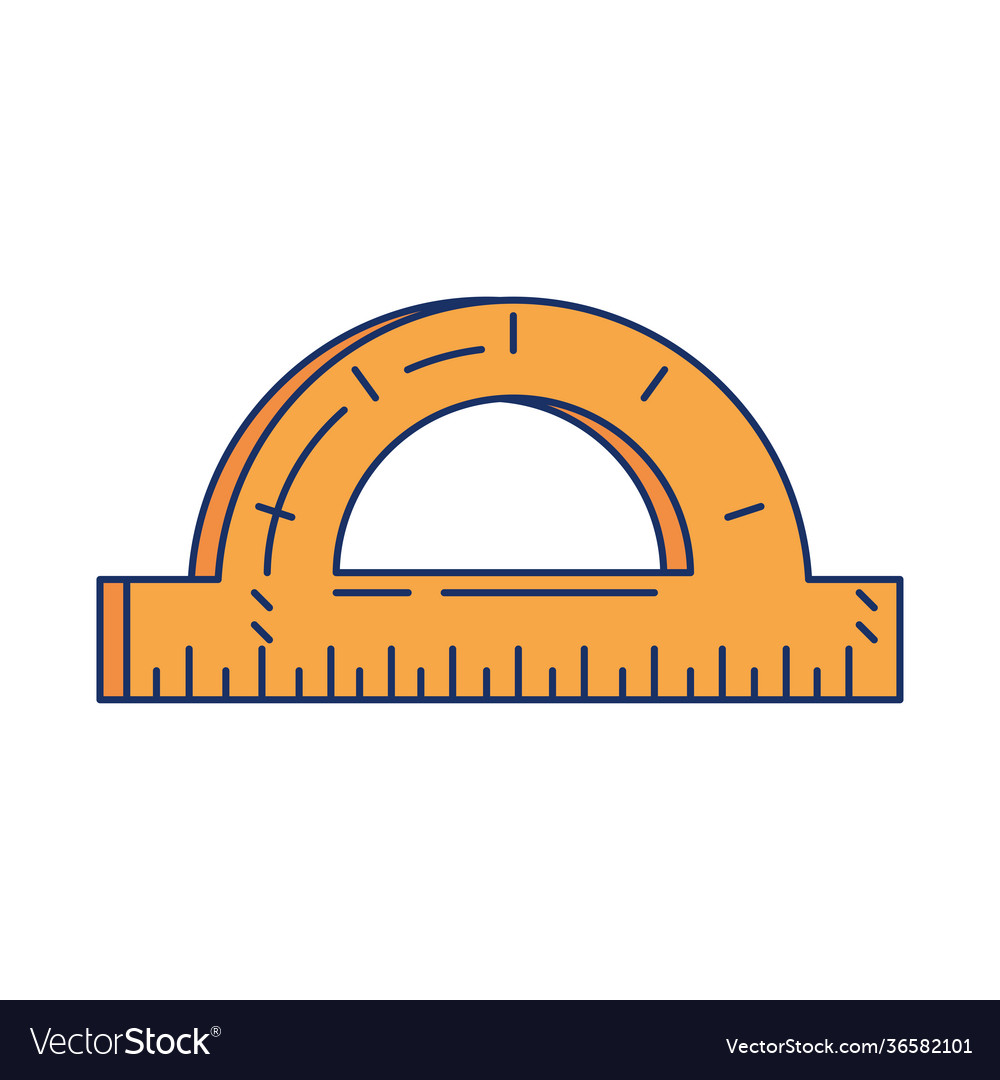 Protractor geometry supply Royalty Free Vector Image