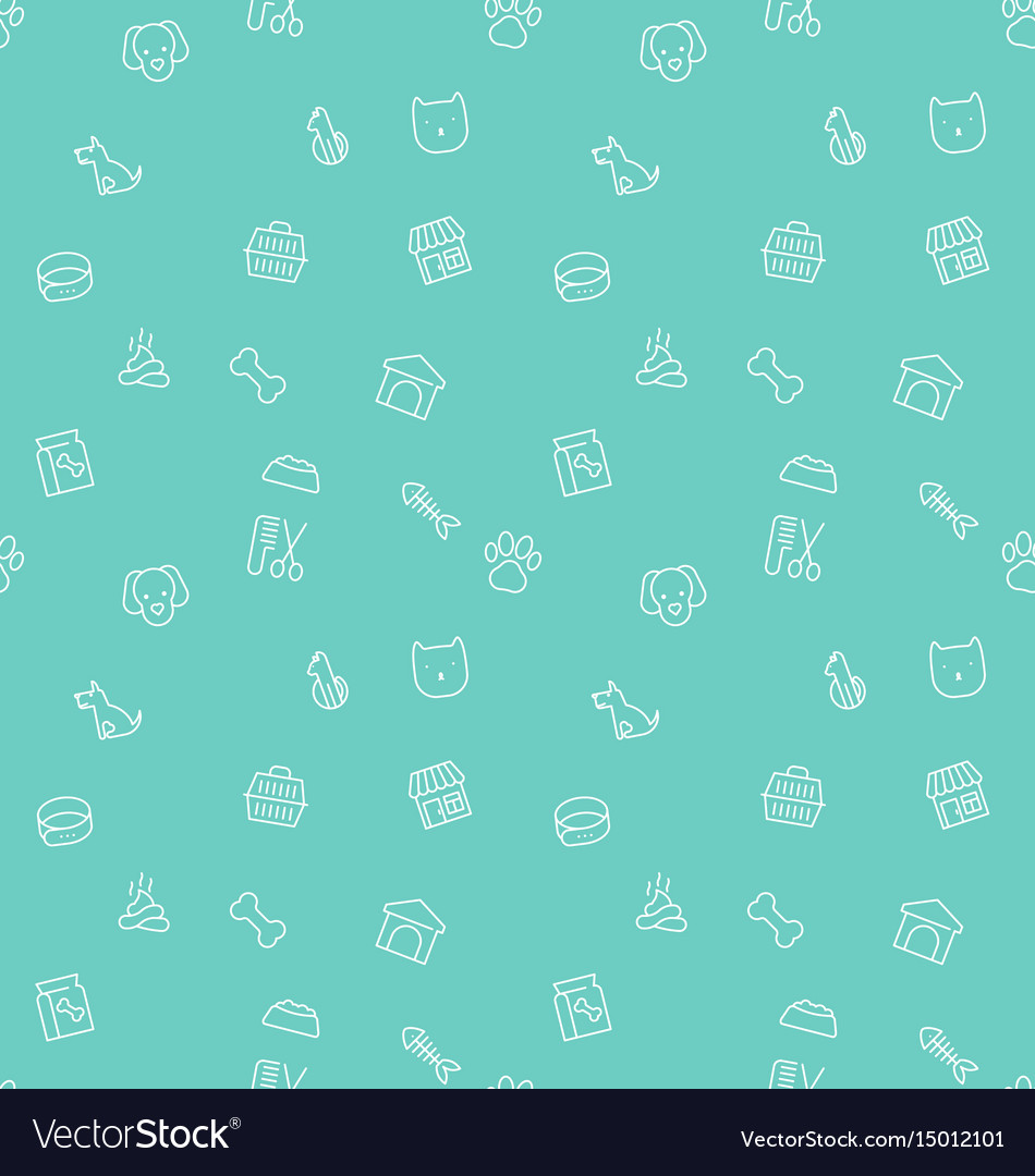 Seamless pattern and background thin line icons Vector Image