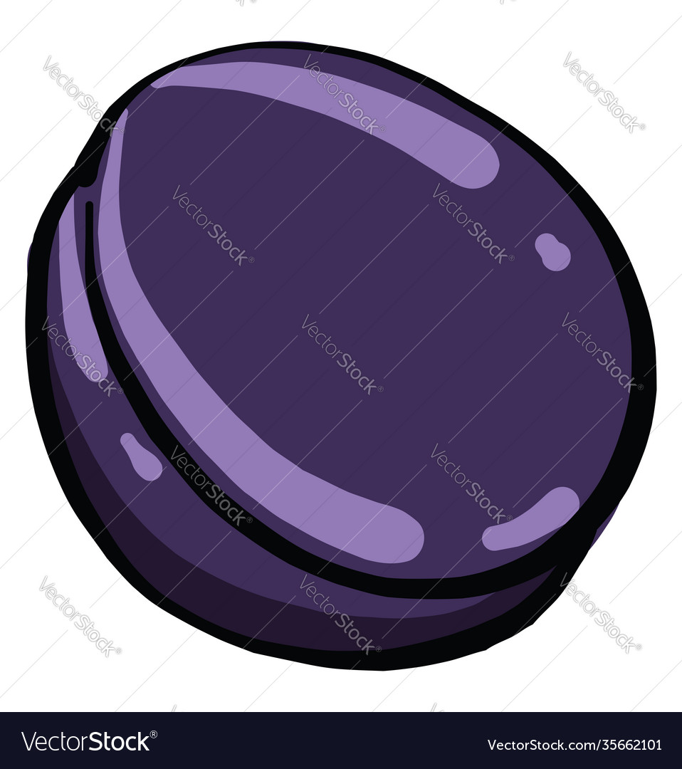 Small prune on white background Royalty Free Vector Image