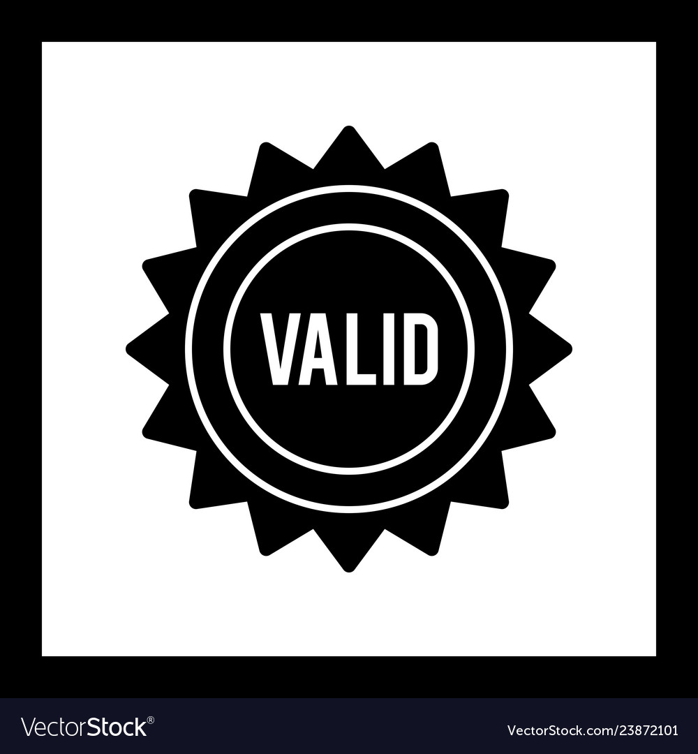 Valid stamp icon Royalty Free Vector Image - VectorStock