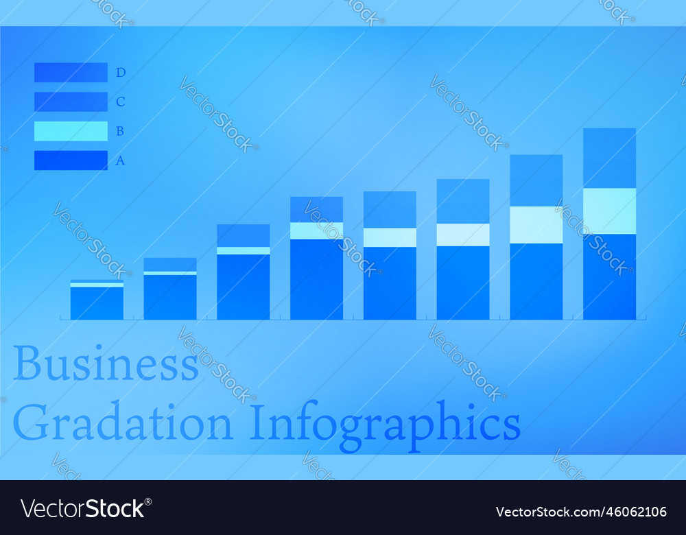 Blue-based infographics graphs charts and tables Vector Image