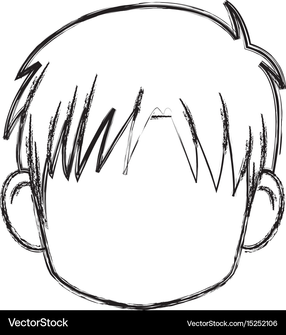 Blurred silhouette of faceless head little kid Vector Image