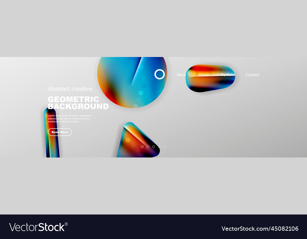 Bright glossy overlapping geometric shapes Vector Image
