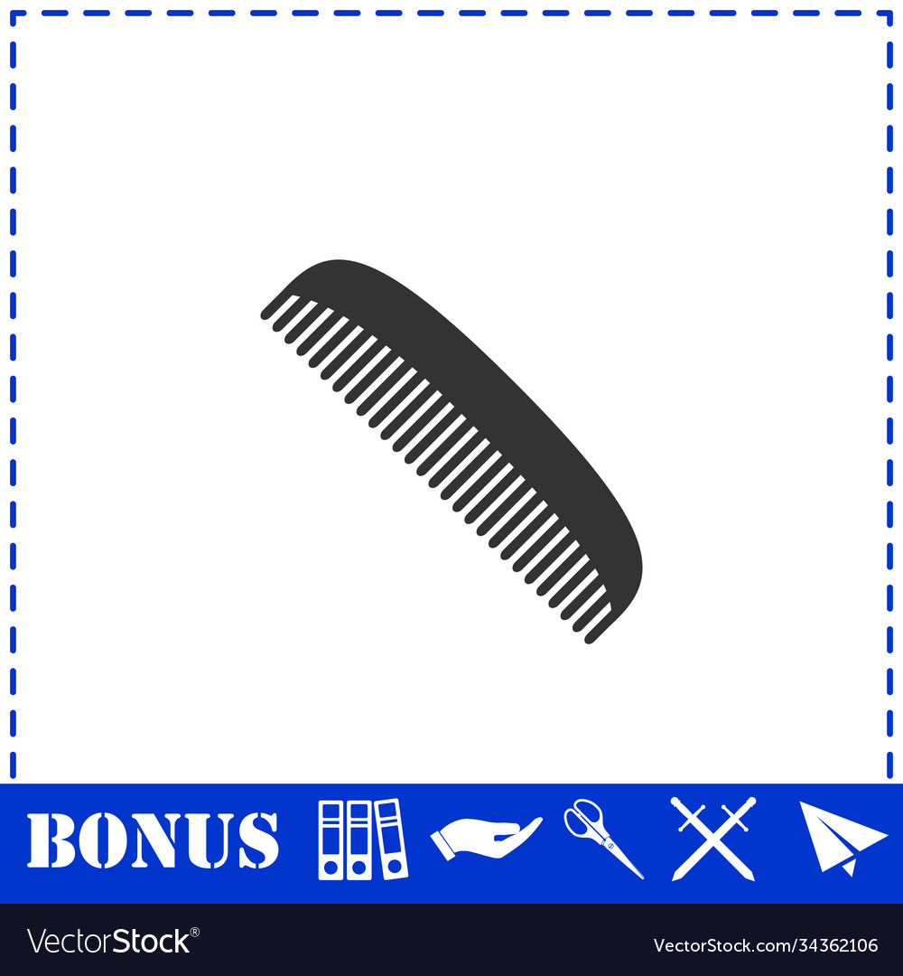 Comb icon flat Royalty Free Vector Image - VectorStock