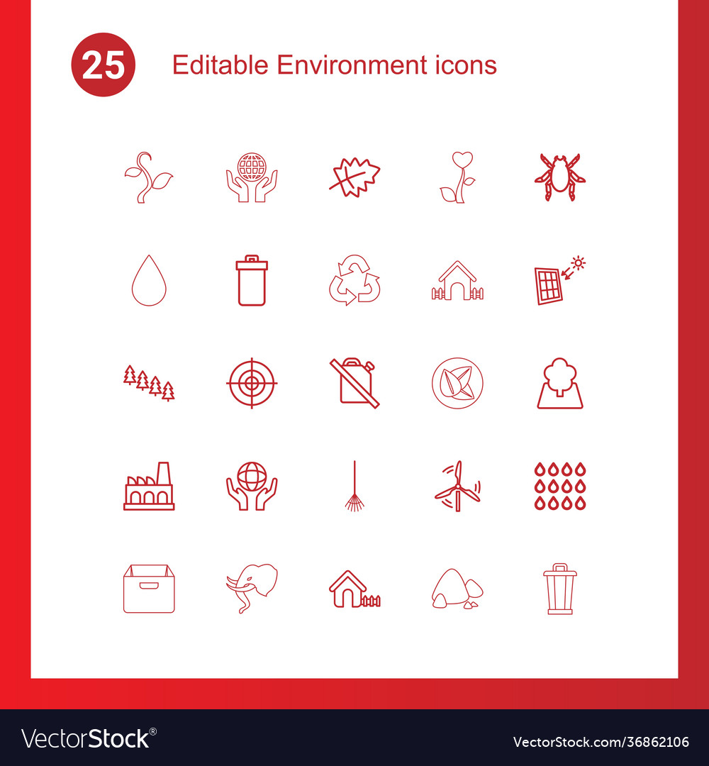 Environment icons Royalty Free Vector Image - VectorStock