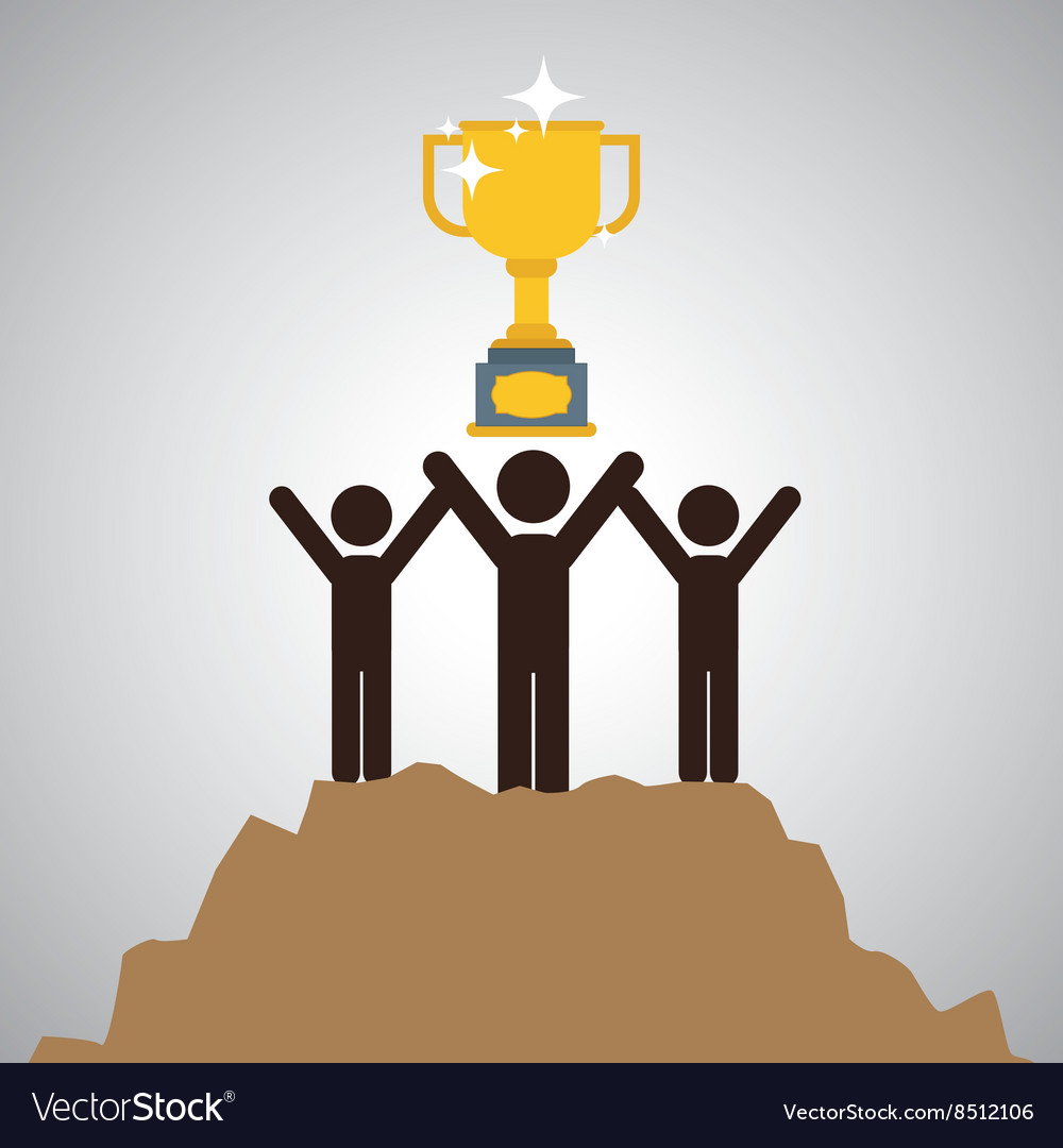 Flat about achievement design Royalty Free Vector Image