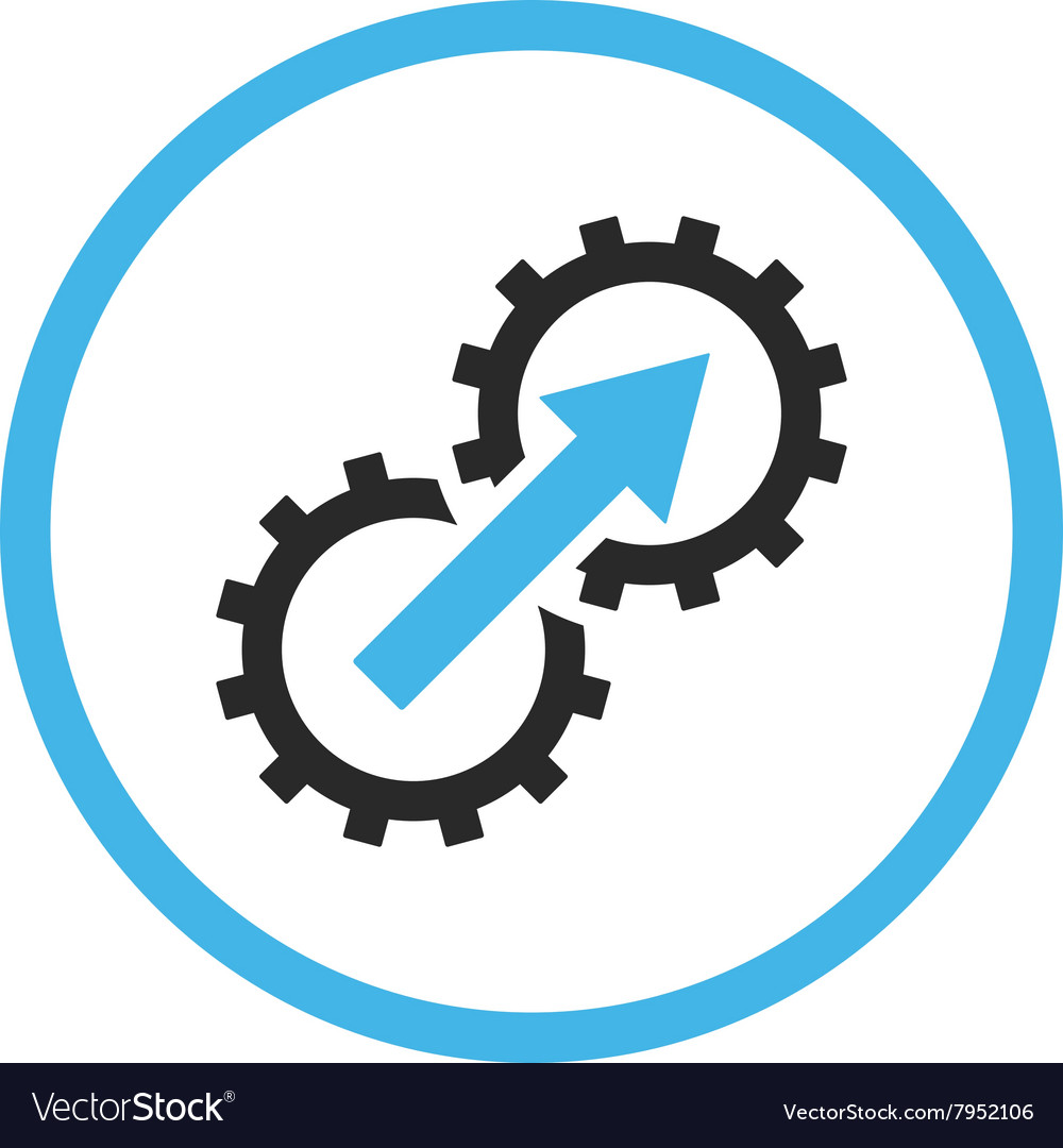 Gear integration flat icon Royalty Free Vector Image Gear integration flat icon Royalty Free Vector Image