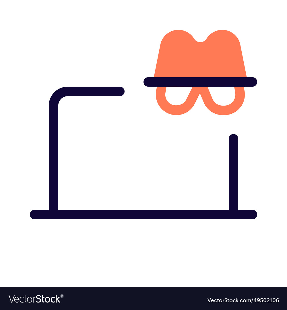 Hacker tapping into laptop for personal data Vector Image