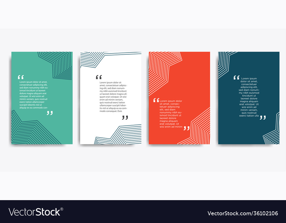 Minimal covers design quote frames blank Vector Image