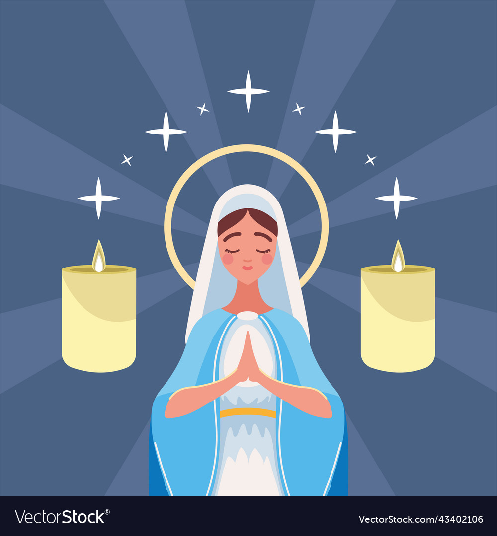 Miraculous virgin assumption Royalty Free Vector Image