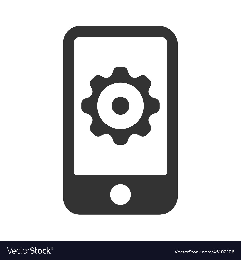 Mobile configuration icon Royalty Free Vector Image