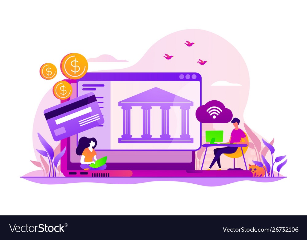 Open banking platform concept Royalty Free Vector Image
