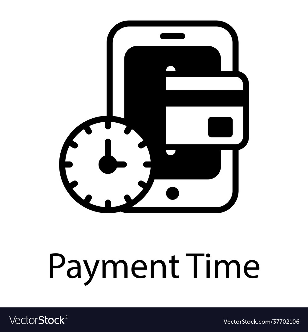 Payment time Royalty Free Vector Image - VectorStock