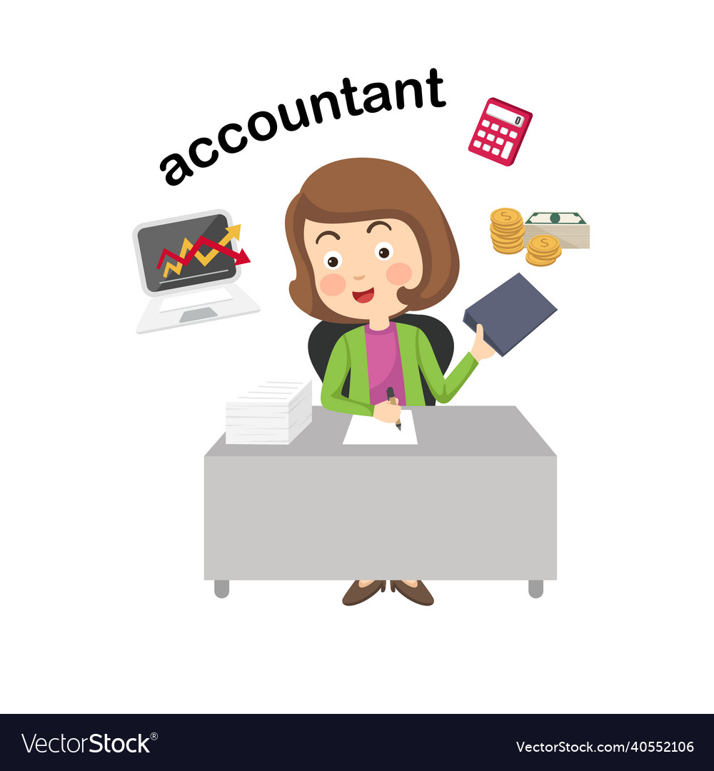 Profession accountant Royalty Free Vector Image