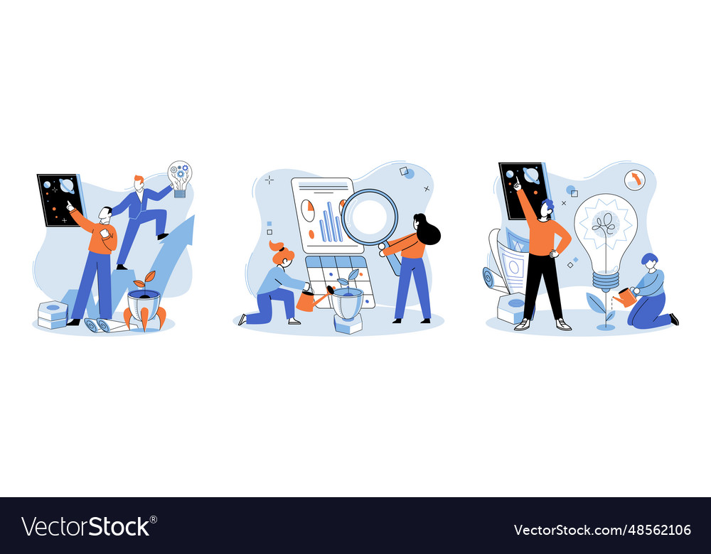 Project launch startup Royalty Free Vector Image