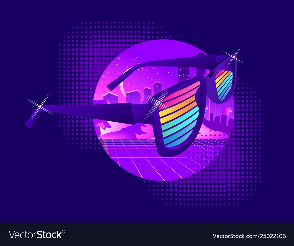 Retro wave synth Royalty Free Vector Image - VectorStock
