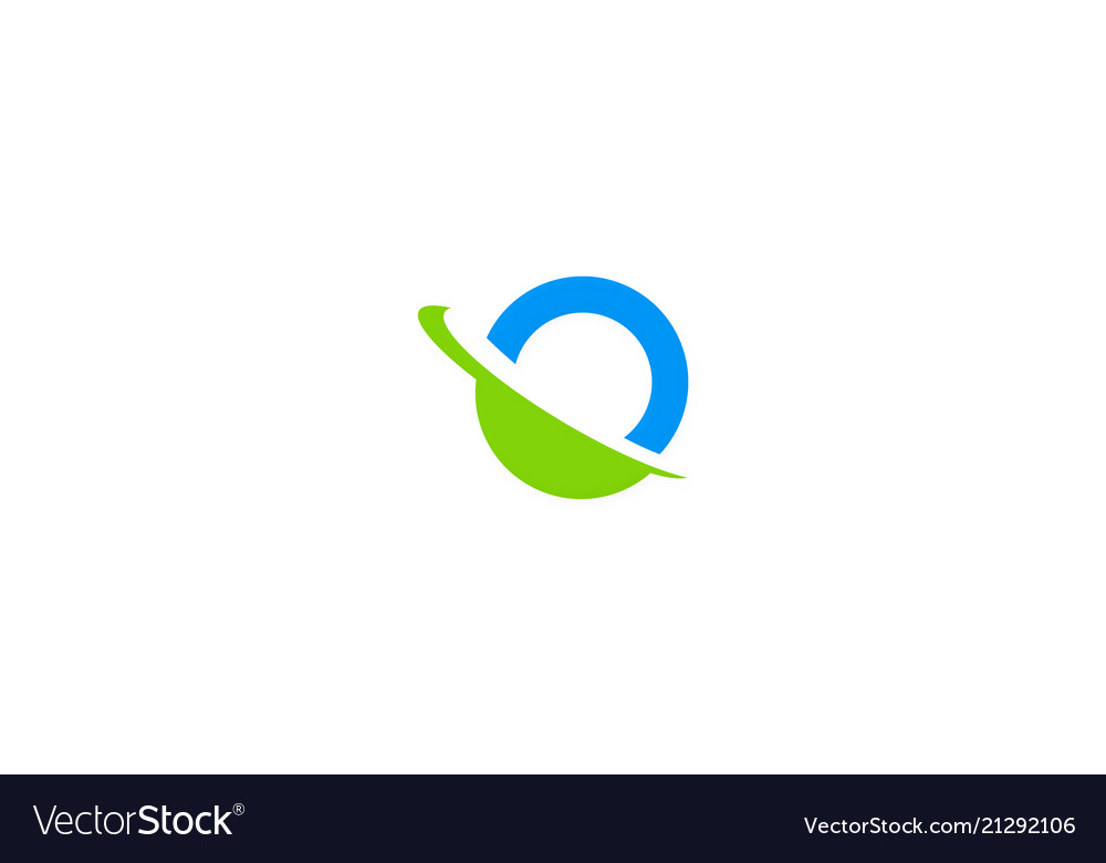 Round orbit technology logo Royalty Free Vector Image