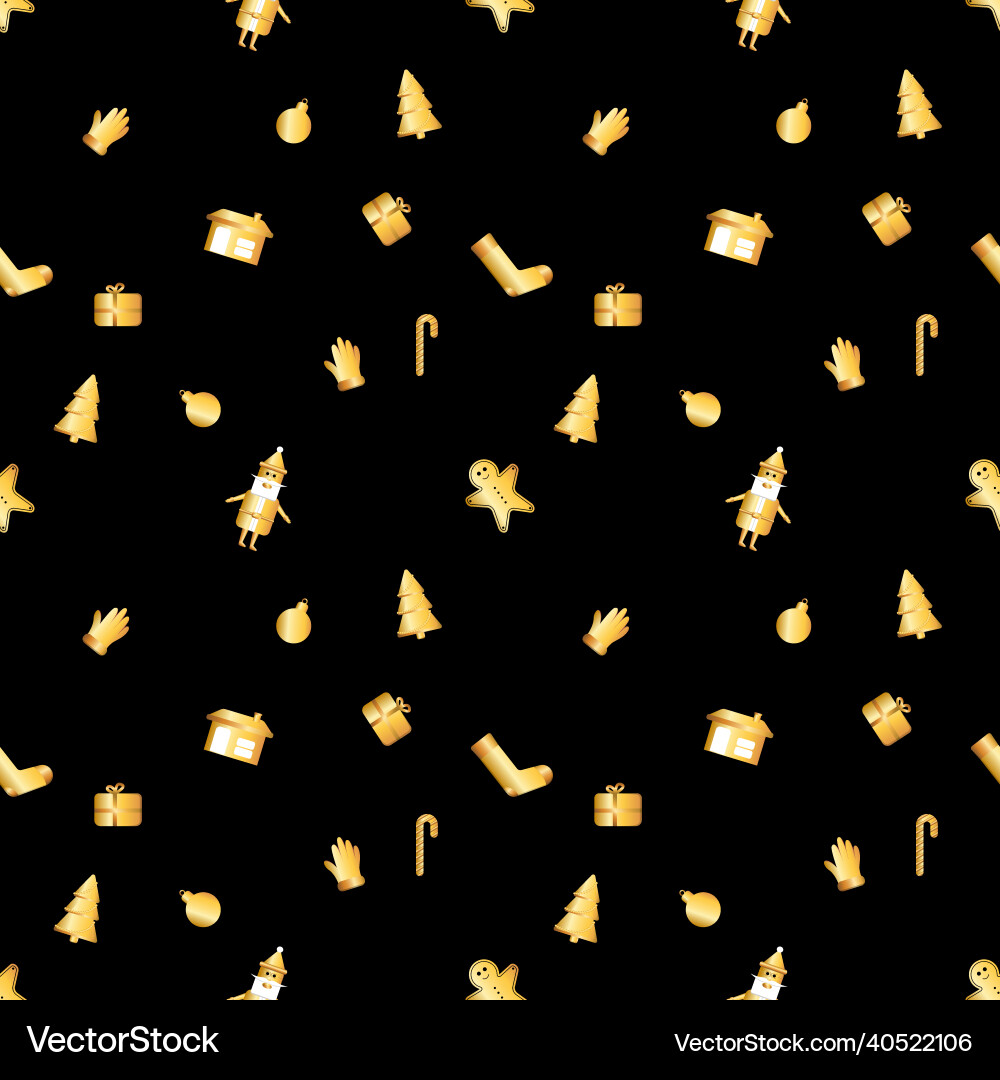 Rounded corner christmas object pattern created Vector Image