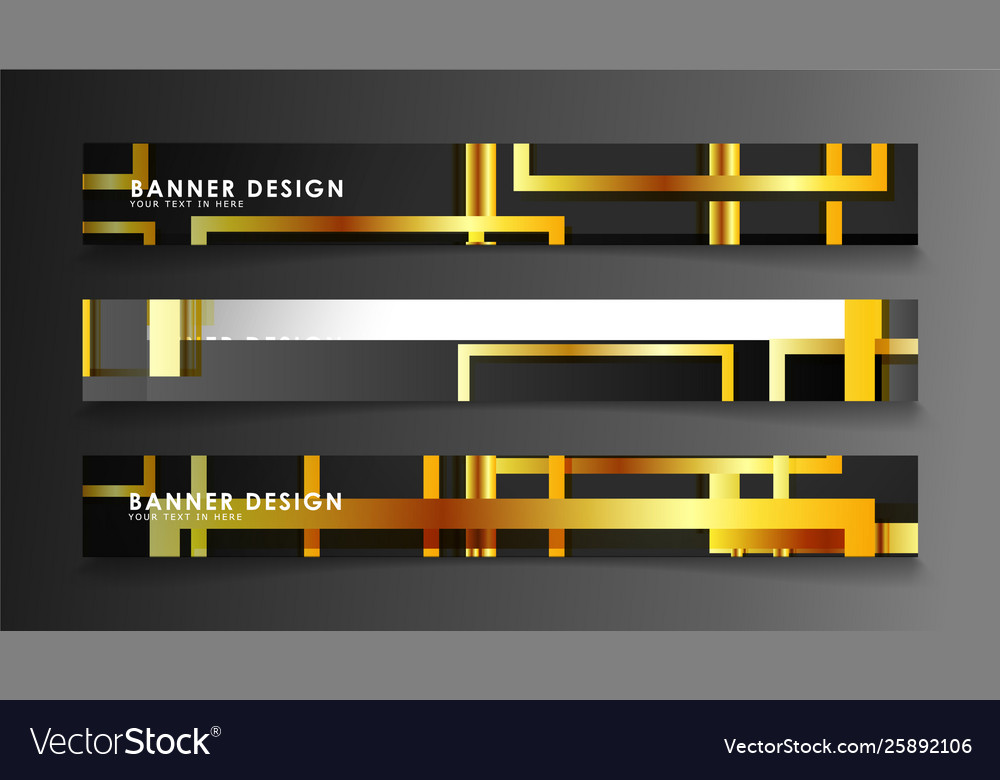 Set a banner with a rectangular background in Vector Image