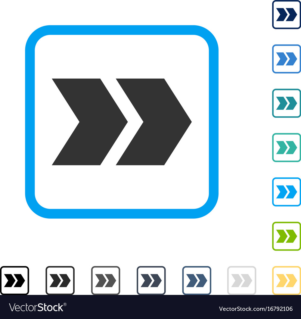 Shift Right Framed Icon Royalty Free Vector Image