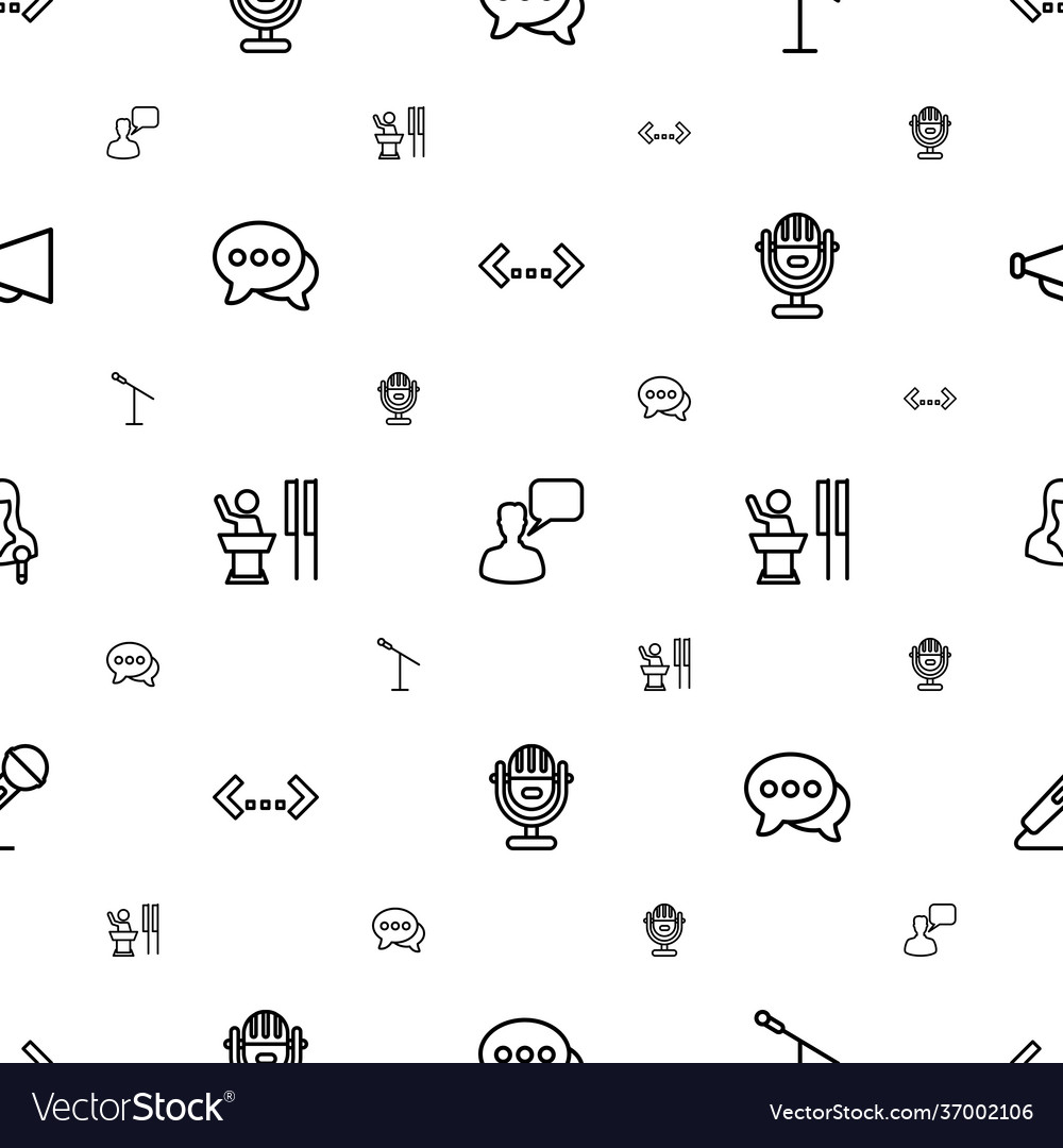 Speech icons pattern seamless white background Vector Image