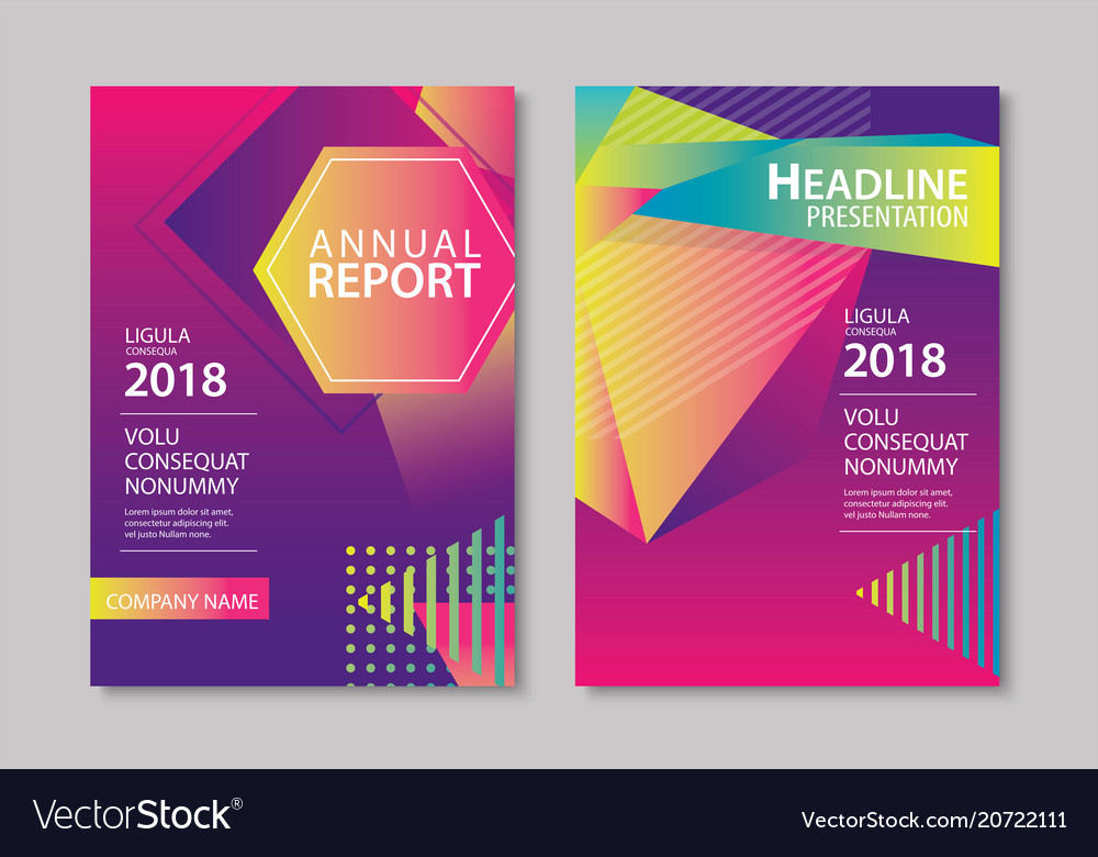 Abstract gradient modern geometric flyer Vector Image