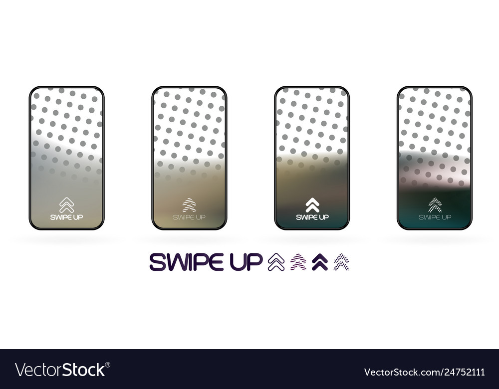 Abstract gradient swipe up icon background Vector Image