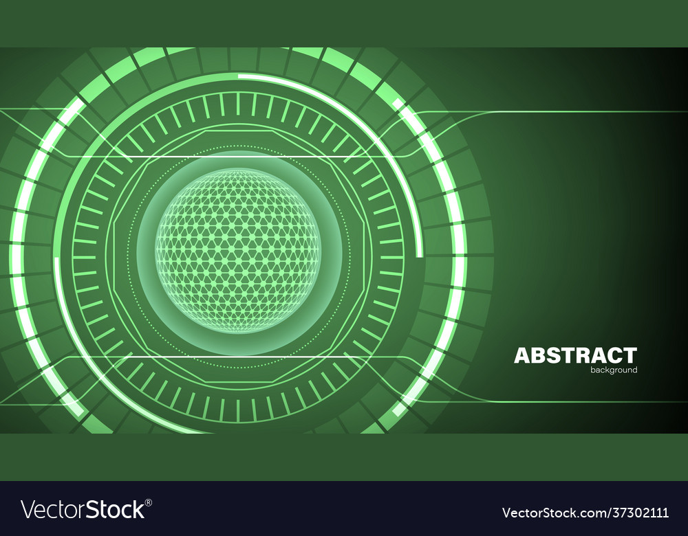 Abstract lines with green background technology Vector Image
