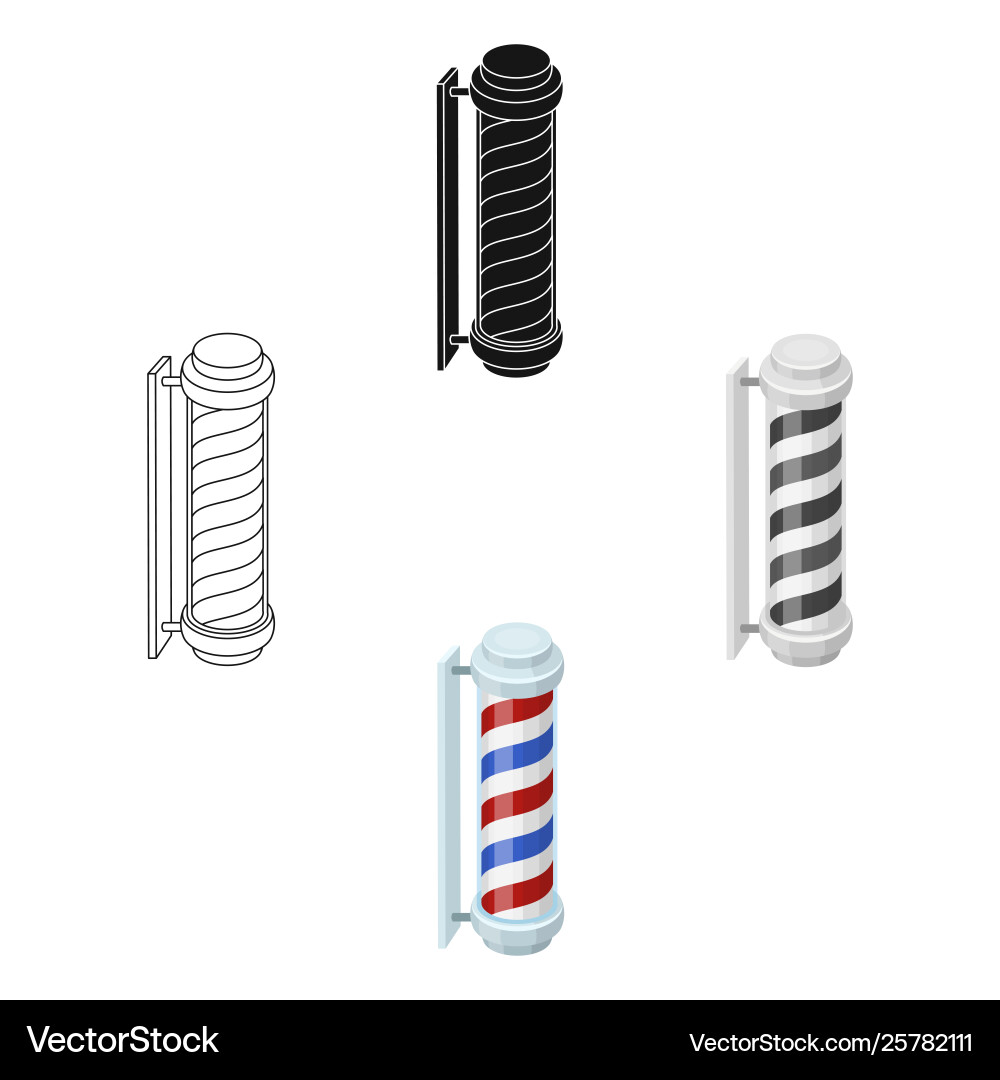 Barber logobarbershop single icon in cartoon Vector Image