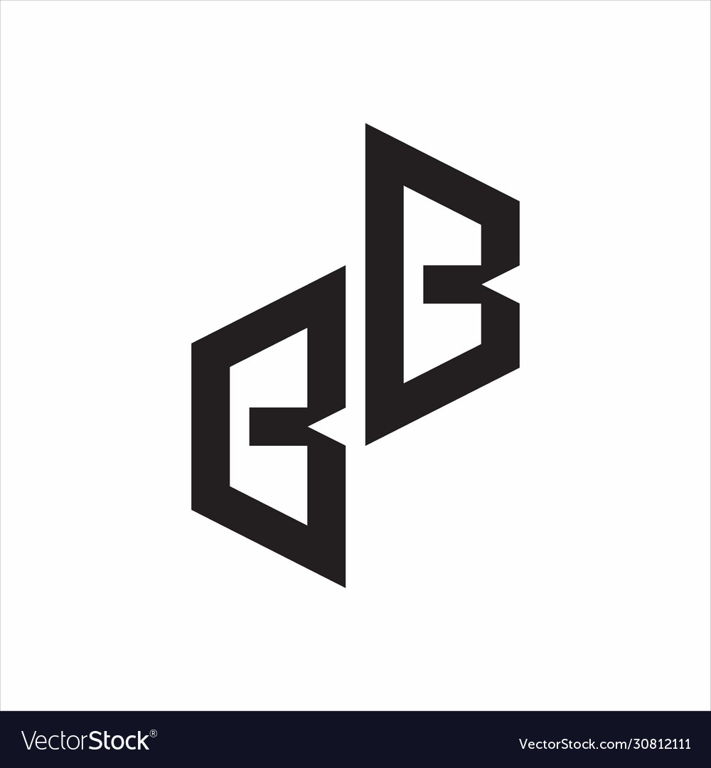 Bb initial letters logo monogram with up to down Vector Image