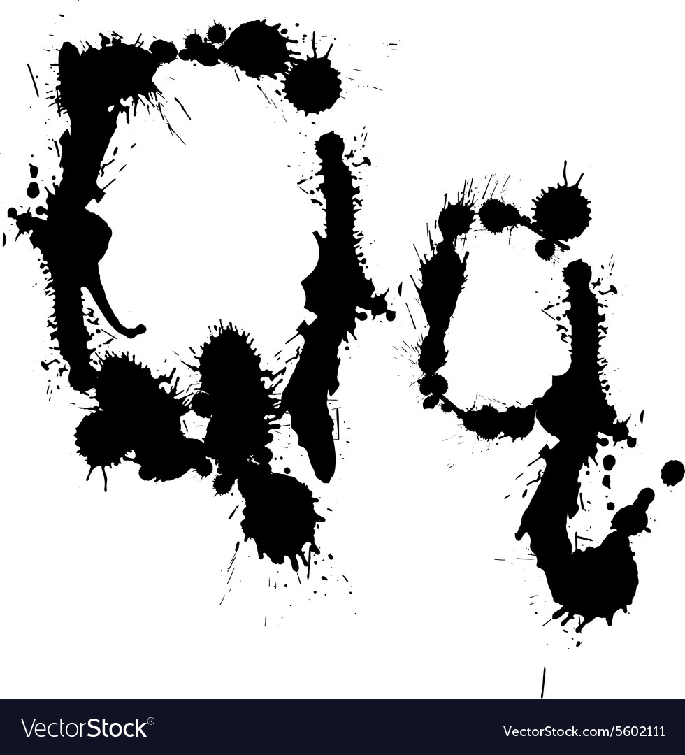 Black messy character Royalty Free Vector Image