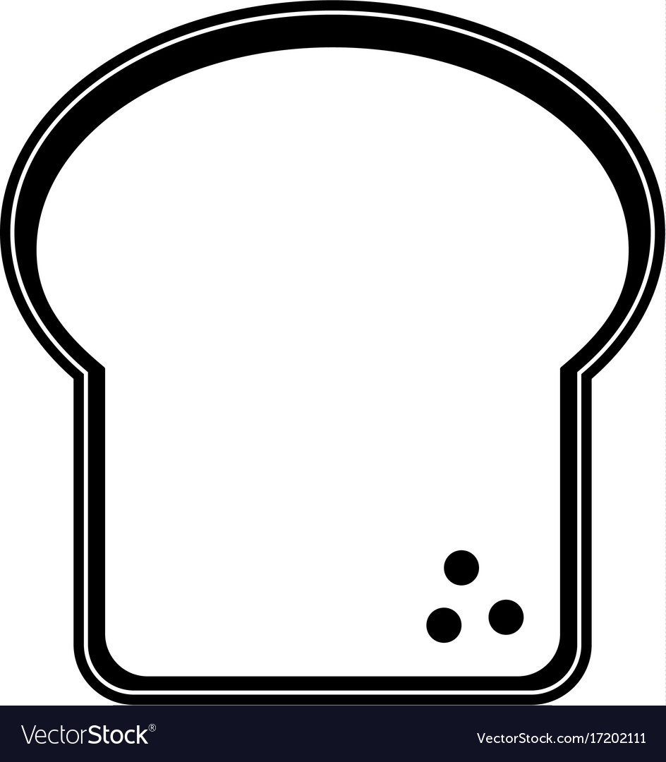 Bread slice icon image Royalty Free Vector Image