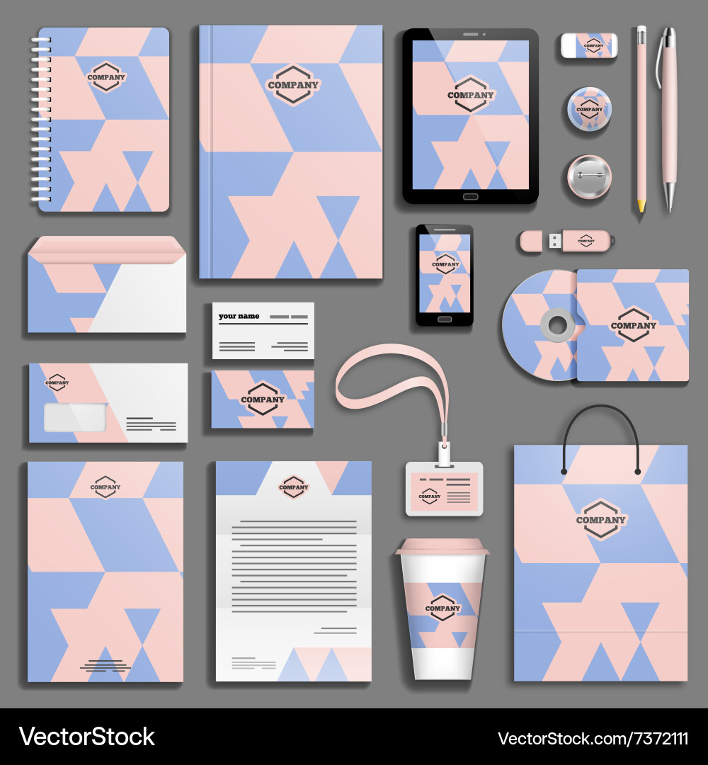 Corporate identity template set Royalty Free Vector Image