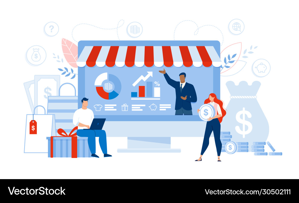 Costs and expenses calculation economy and audit Vector Image