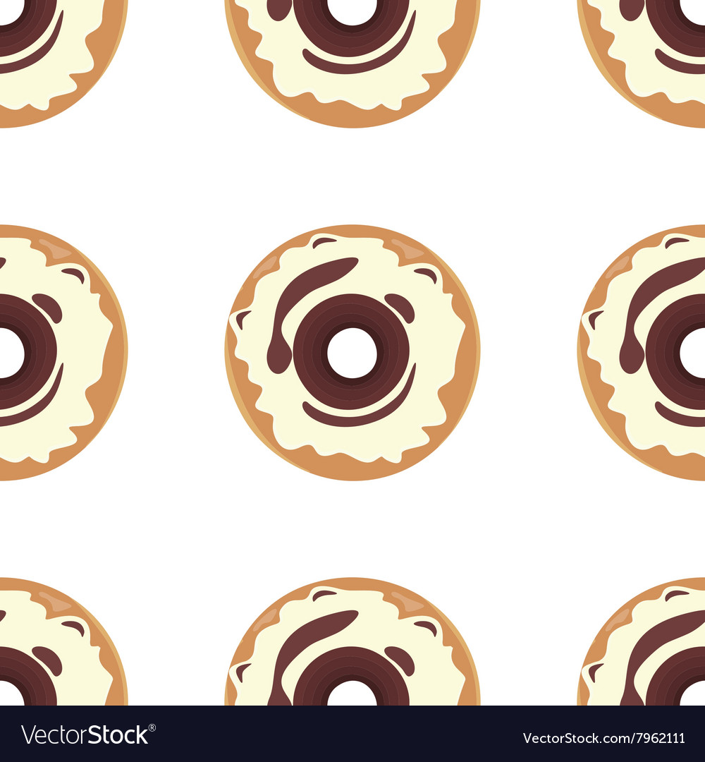 Donut seamless background texture pattern Vector Image
