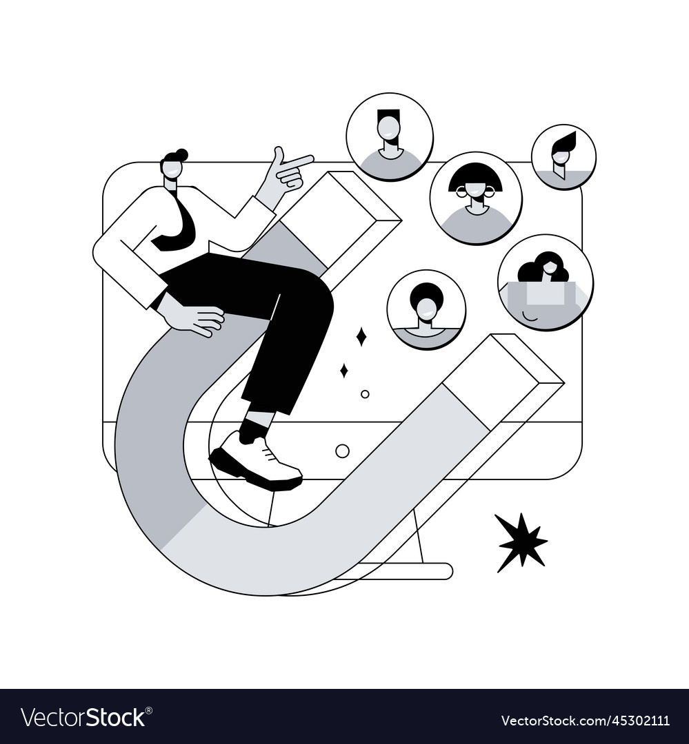 Find leads abstract concept Royalty Free Vector Image