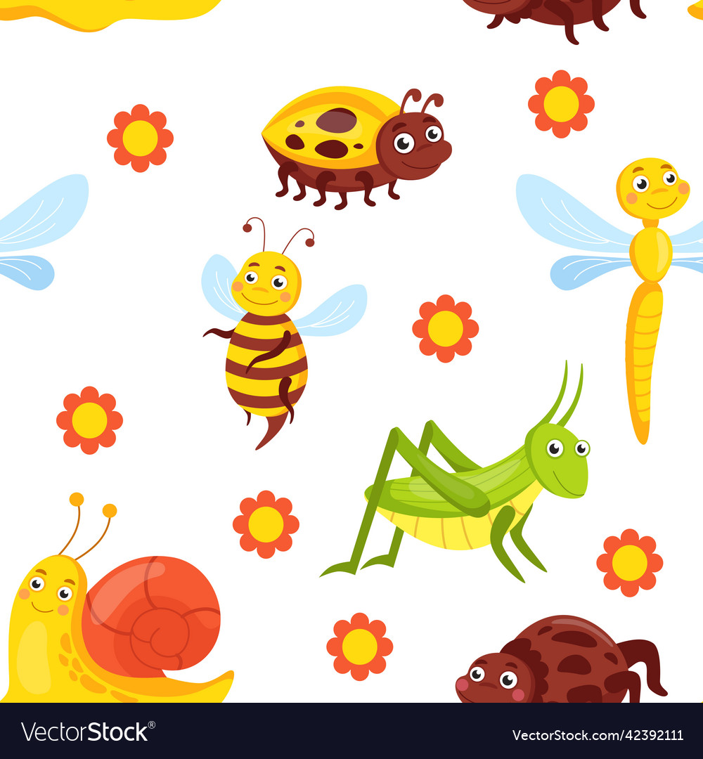 Insect background pretty simple cute Royalty Free Vector