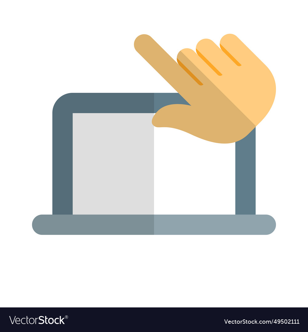 Laptops with touch screen interfaces Royalty Free Vector